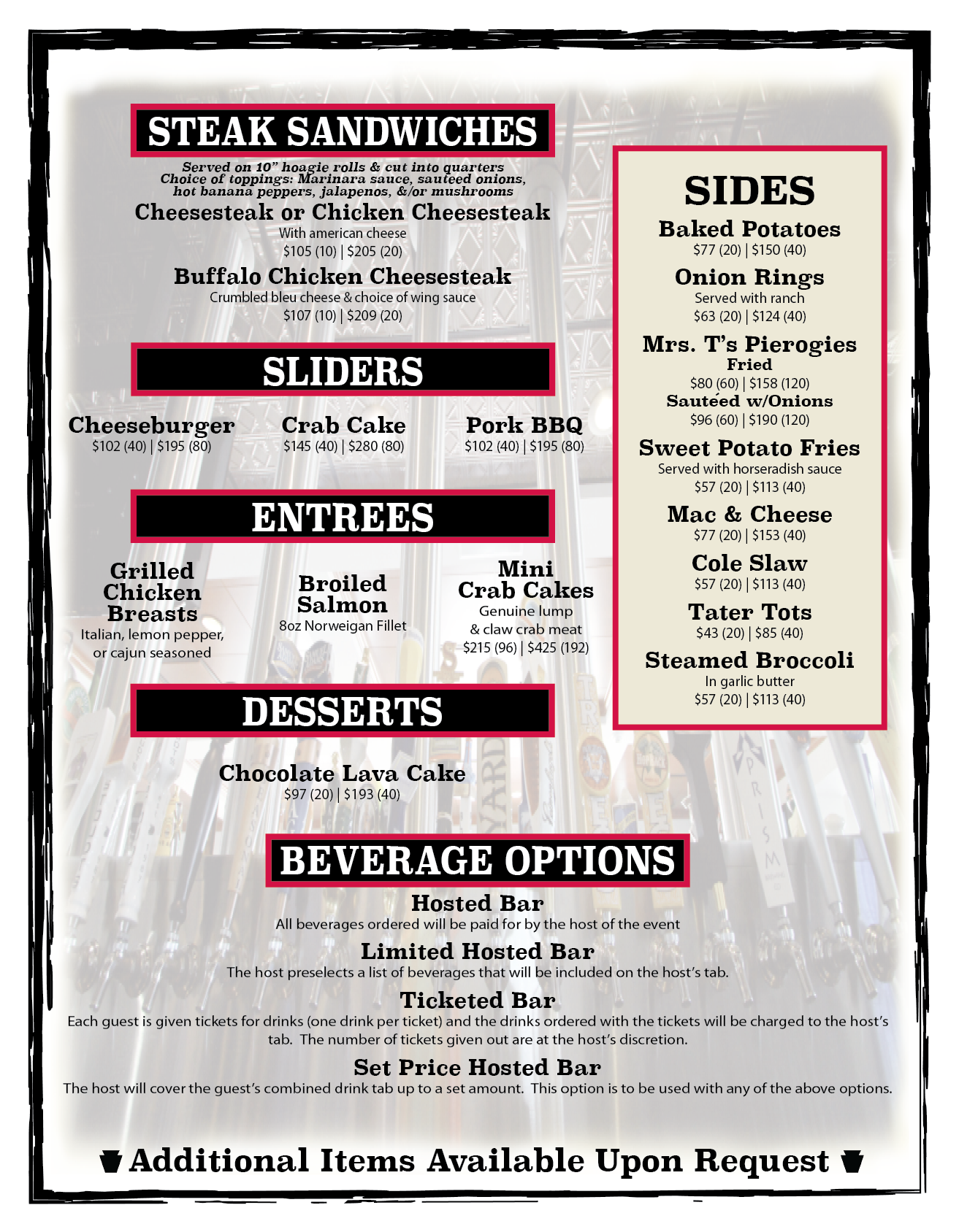 PARTY MENU - Keystone Pub & Grill